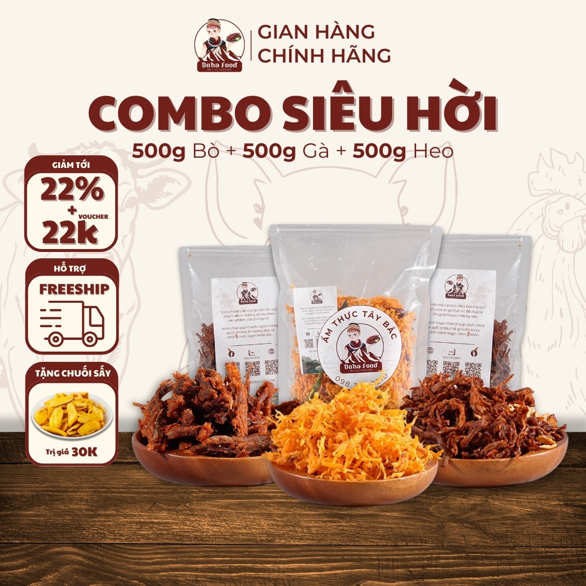 Combo "Siêu Hời Ăn Vặt Cùng Doha Food" - Doha food